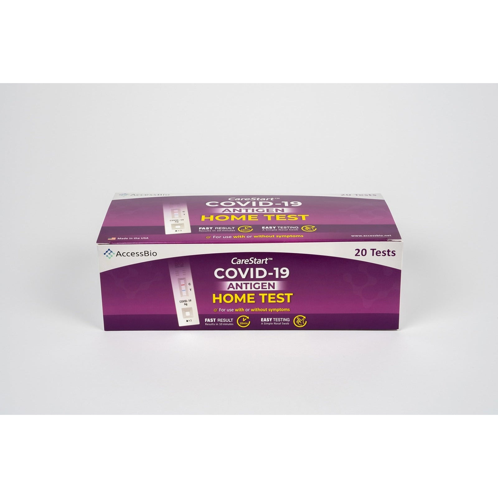 Access Bio RCPM-02071 Carestart Covid-19 Antigen Home Test Bulk 20 Te