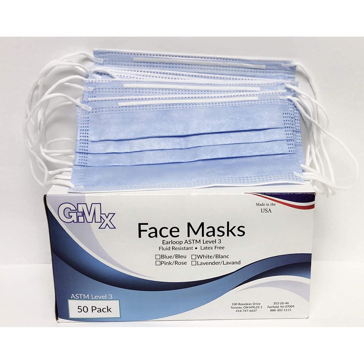 GMX GMX-FMELL Earloop ATSM Level 3 Medical Mask