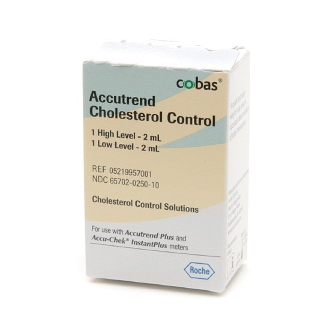 Roche Diagnostics 05219957001 Accutrend Cholesterol Control 2 Levels
